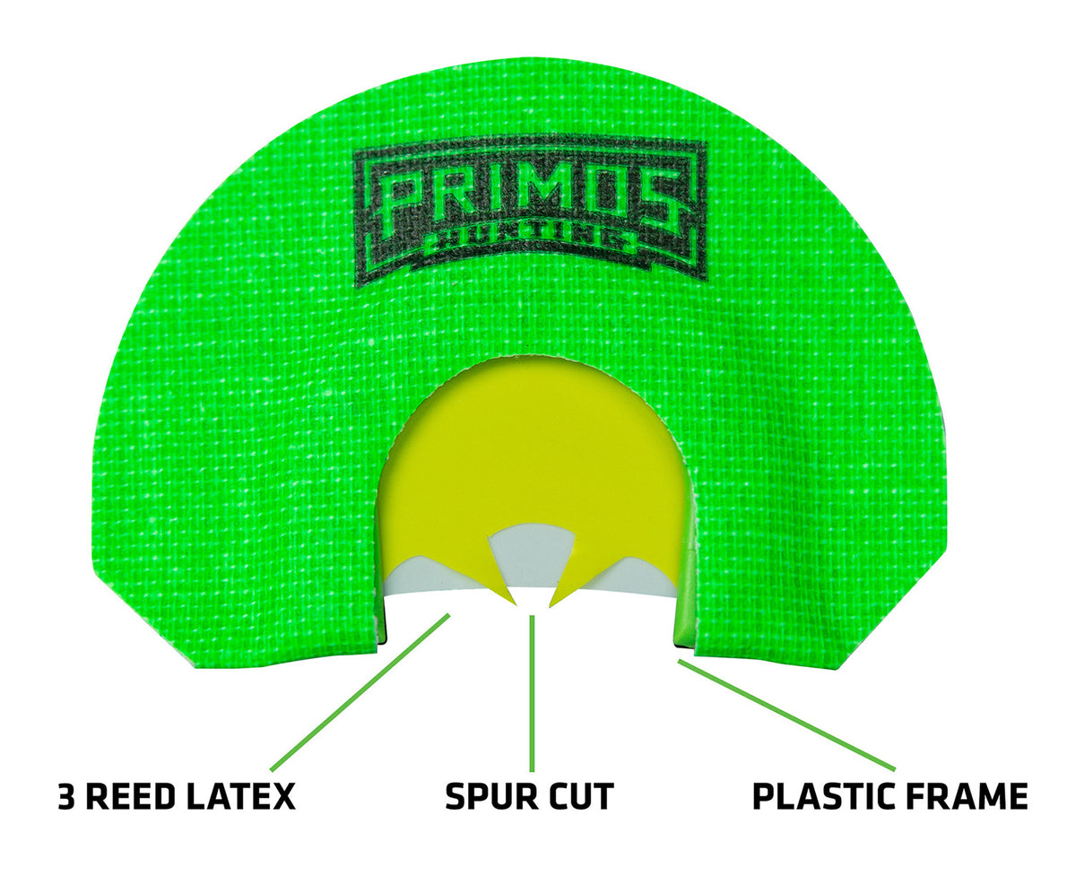 Primos The Veronica Diaphragm Call Triple Reed Turkey Hen Sounds Green ...