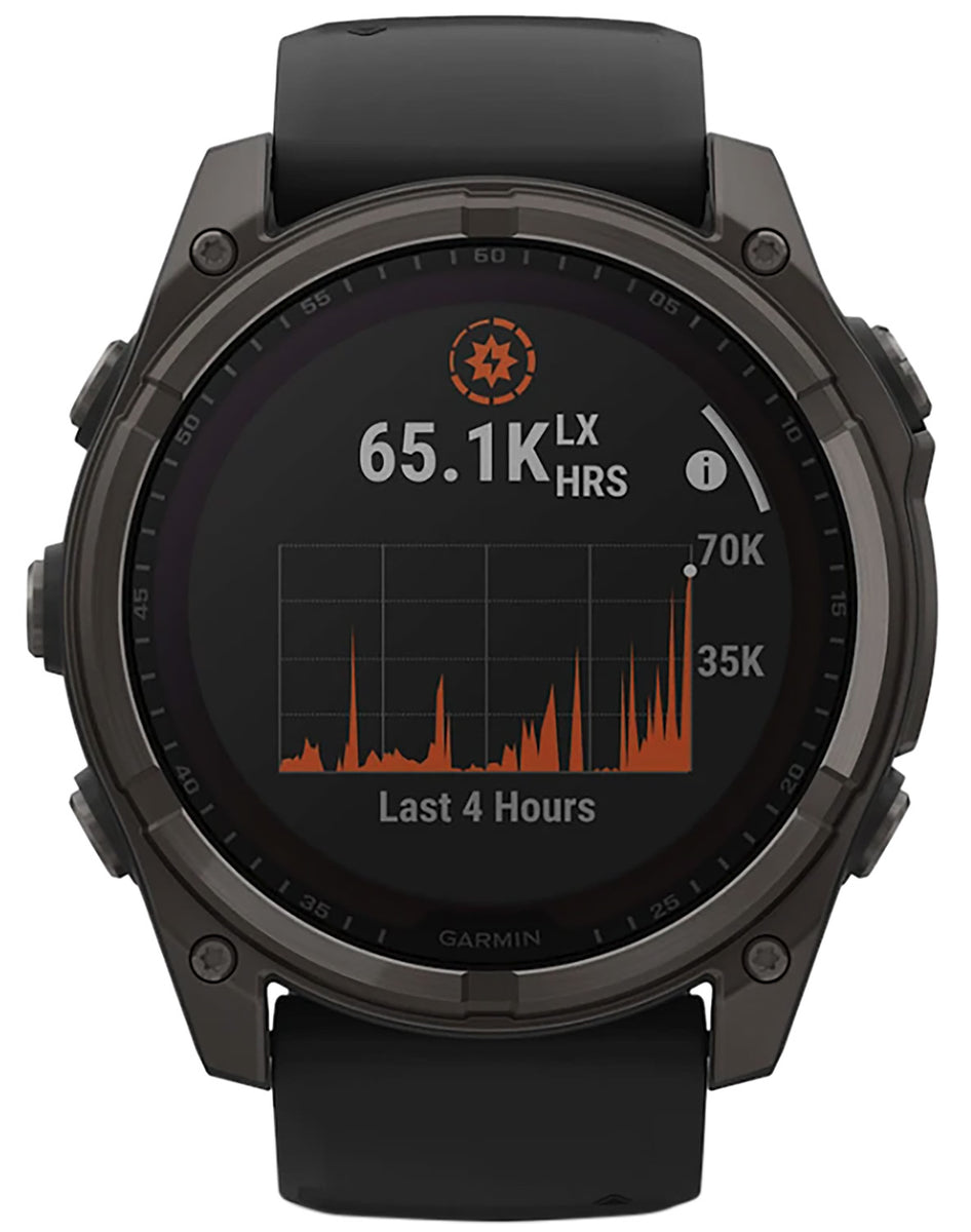 Garmin Fenix 8 Solar Gray Band Sunlight-Visible/Transflective MIP Disp ...