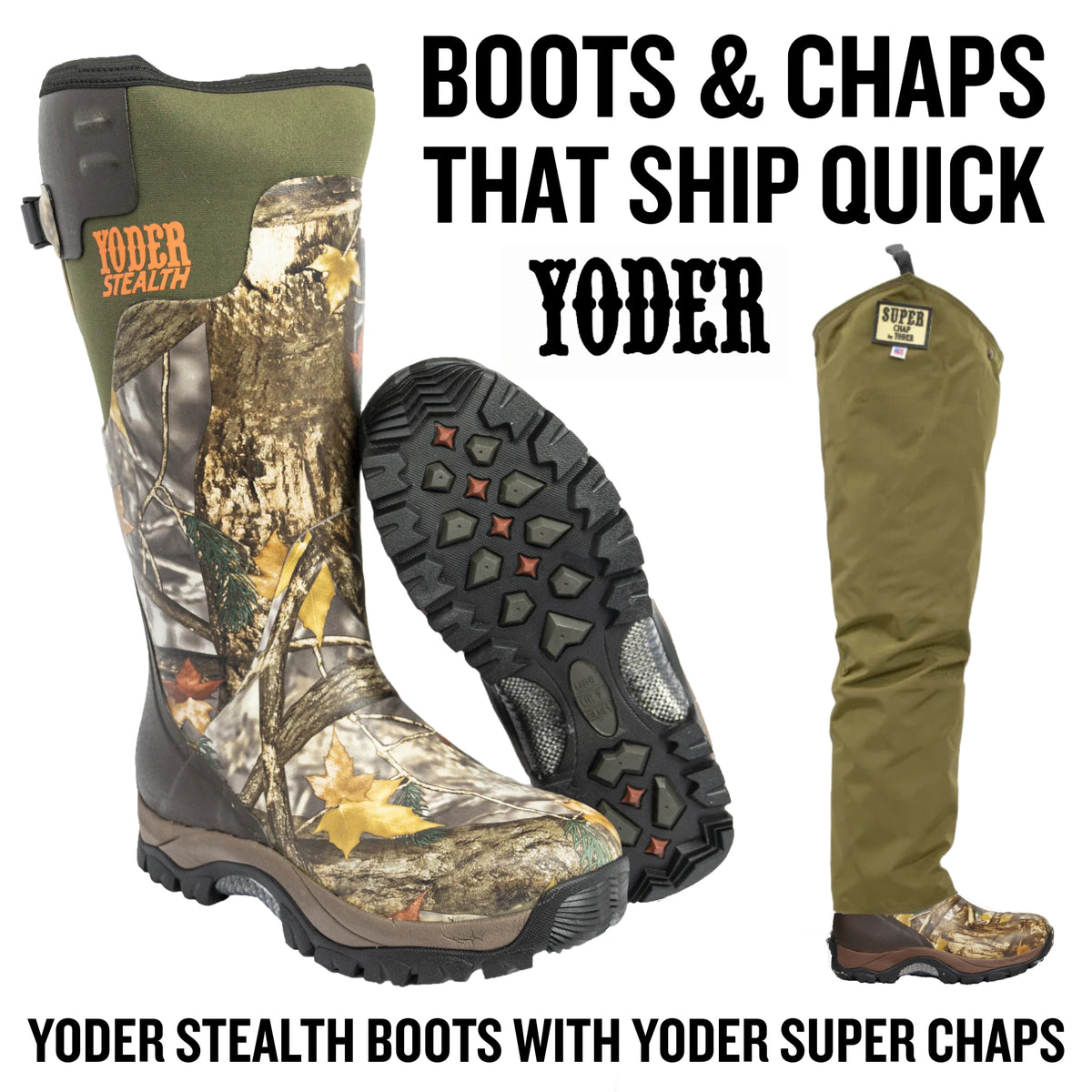Boots & Chaps That Ship QUICK - Yoder Stealth Boots with Yoder Super C – Conkey's Outdoors