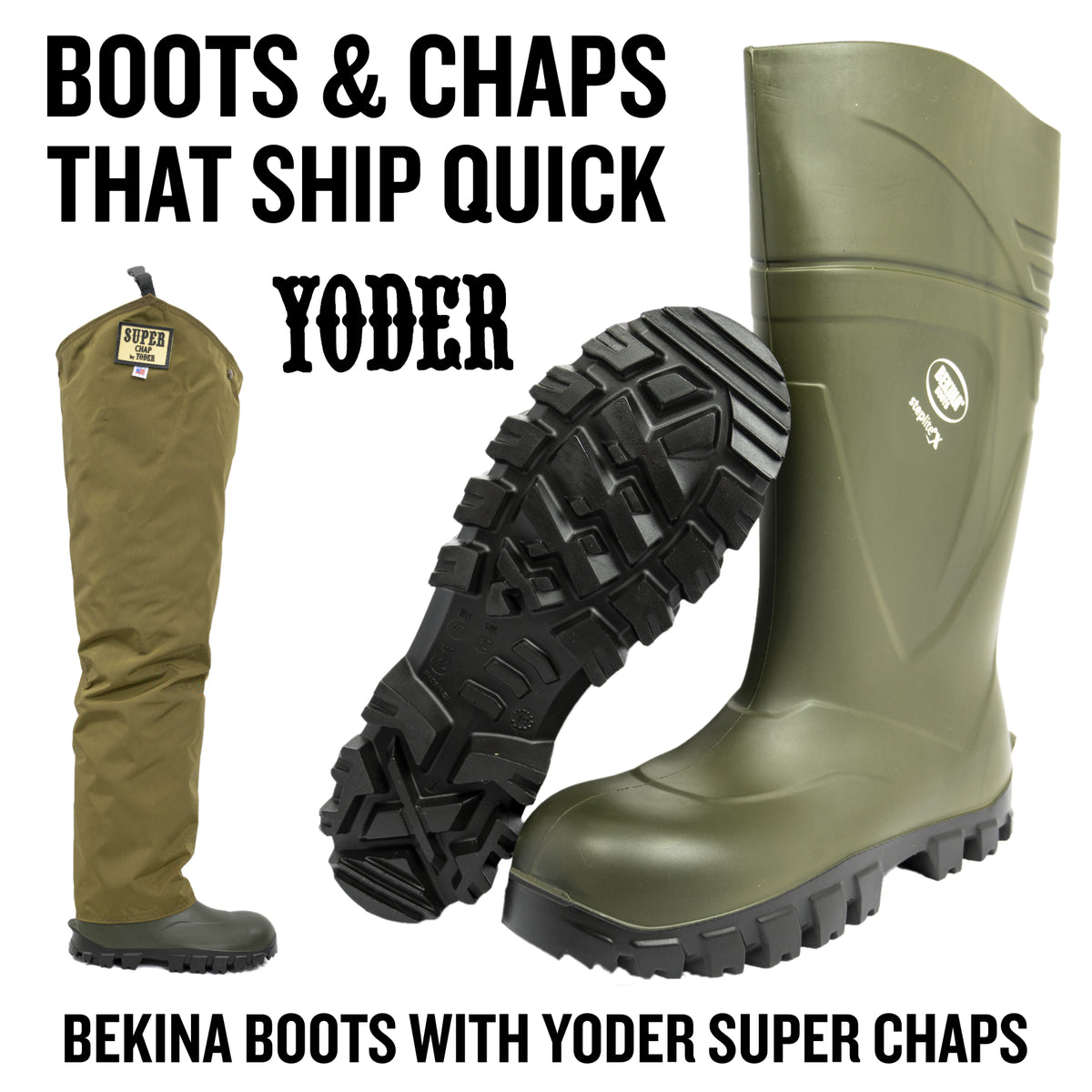 Boots & Chaps That Ship QUICK - Bekina Boot with Yoder Super Chaps ...