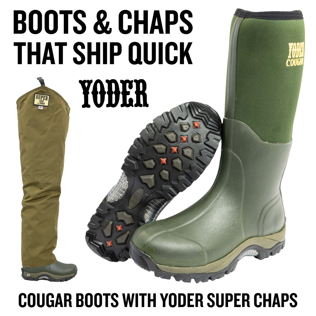 Boots & Chaps That Ship QUICK - Cougar Boot with Yoder Super Chaps ...