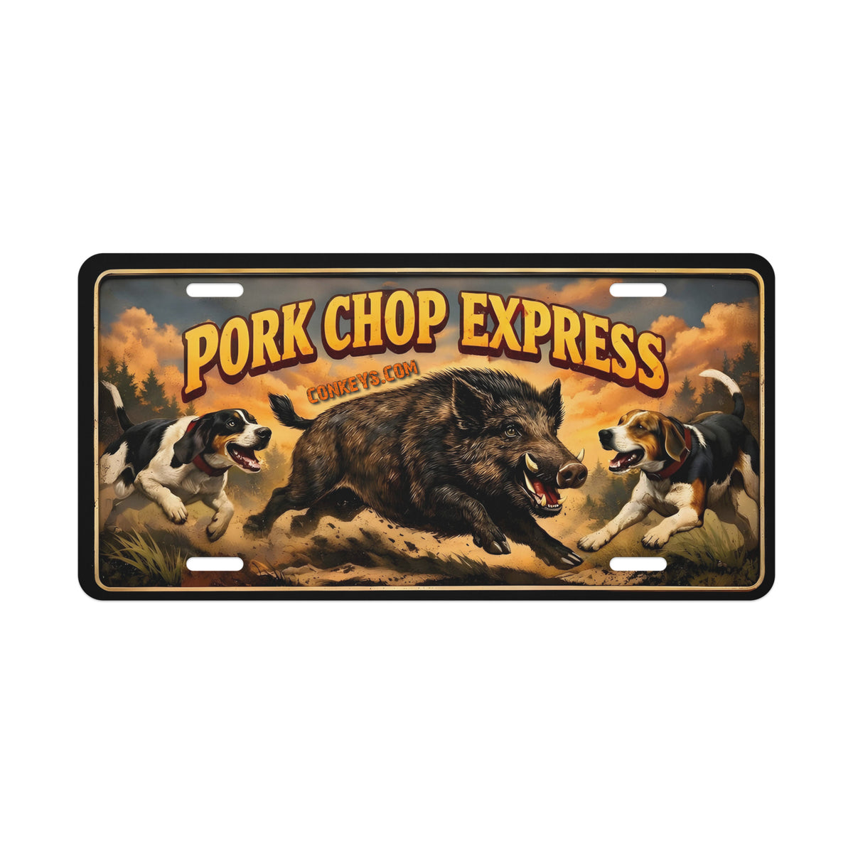 Pork Chop Express License Plate – Conkey's Outdoors