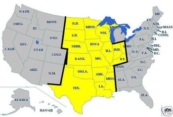 Central States Maps LC G Schedule Map 6: USA Regions 2 – Western